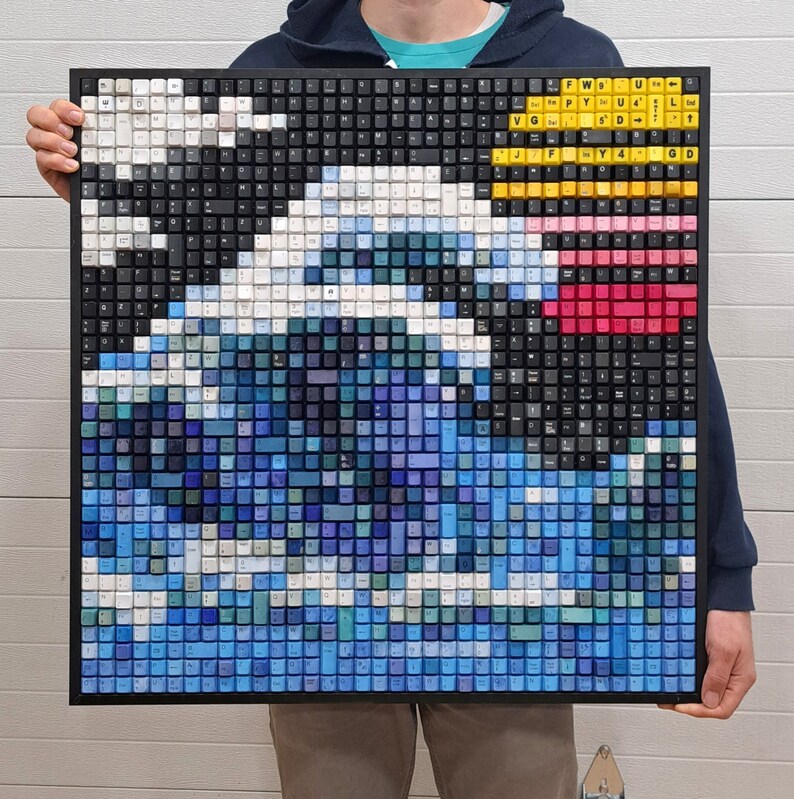 Retro Wave/computer Key Art/pop Art/wall Decor/gift for Computer Lovers ...