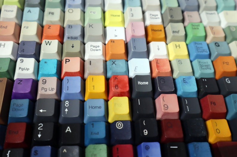 Original Art-computer Keys Art Work/wall Décor/gift for Computer Lovers ...