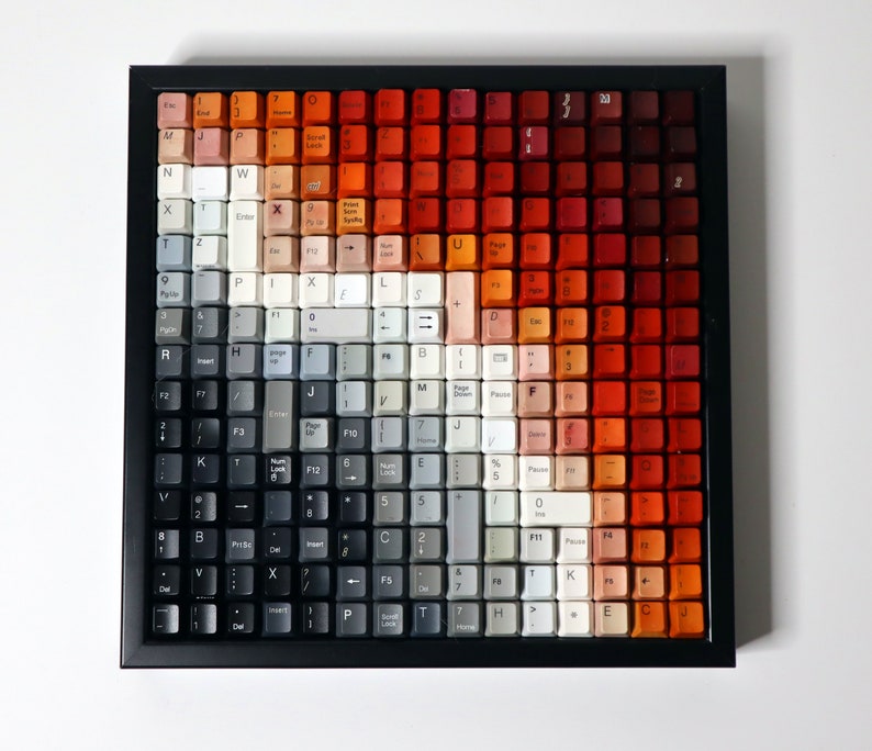 Original Art-computer Keys Art Work/wall Décor/gift for Computer Lovers ...
