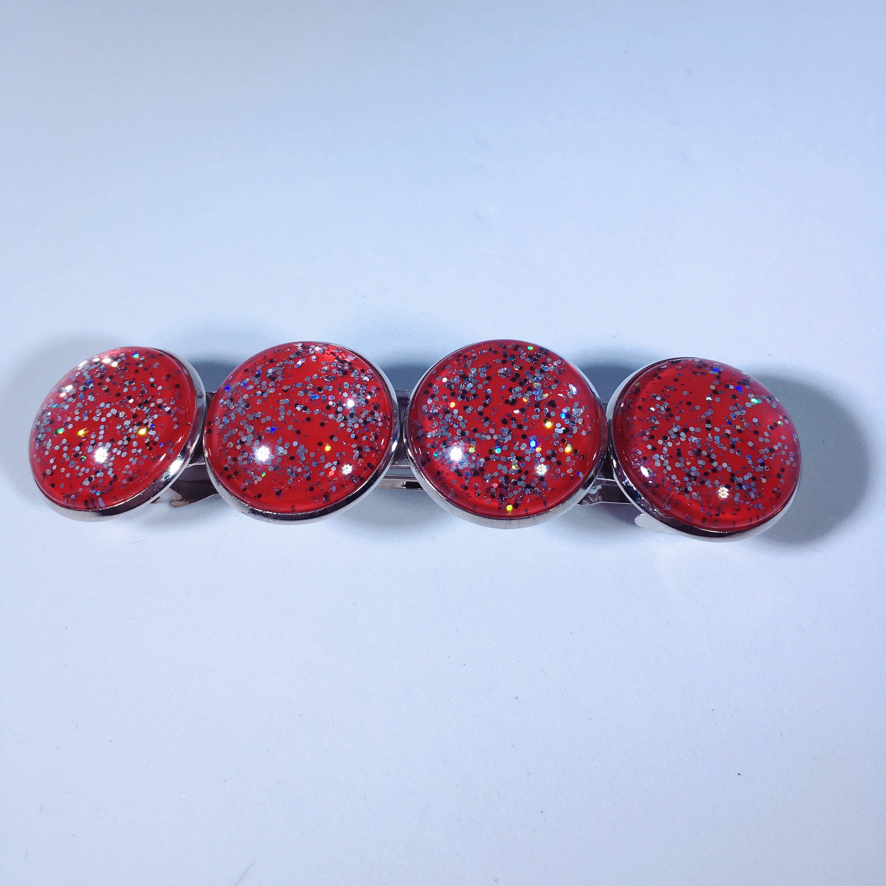 Red Barrette, Sparkle Barrette, Barrettes for Women, Barrettes for ...