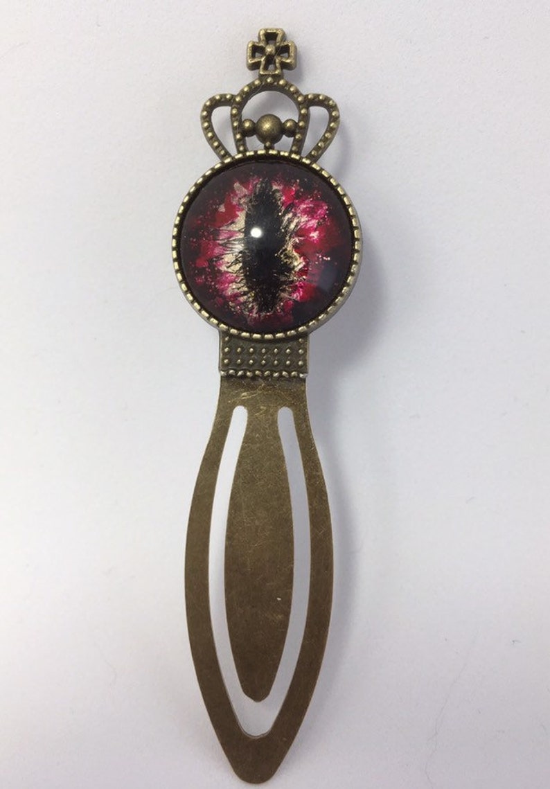 Hand Painted Dragon Eye Bookmark Red, Book Lover Gift, Unique Bookmark ...