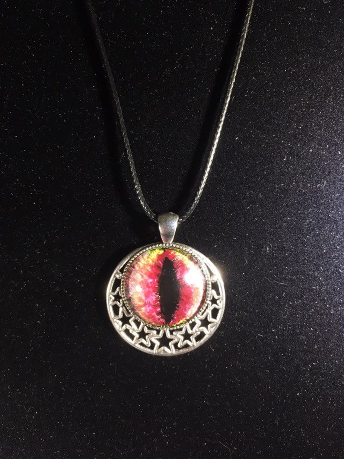 Hand Painted Dragon Eye Pendant Necklace - Etsy