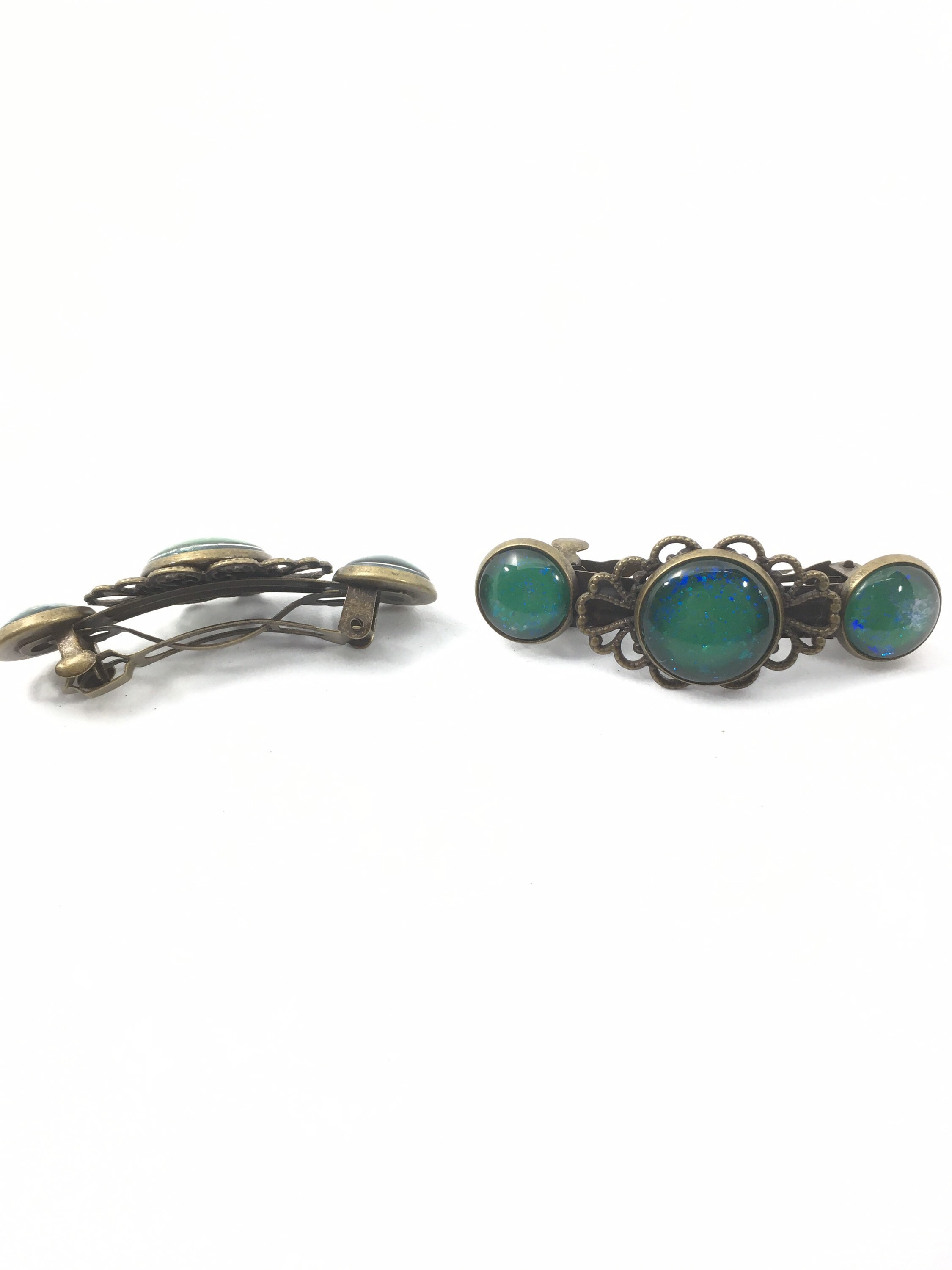 Small Barrettes Set of Two. Hand Painted. - Etsy