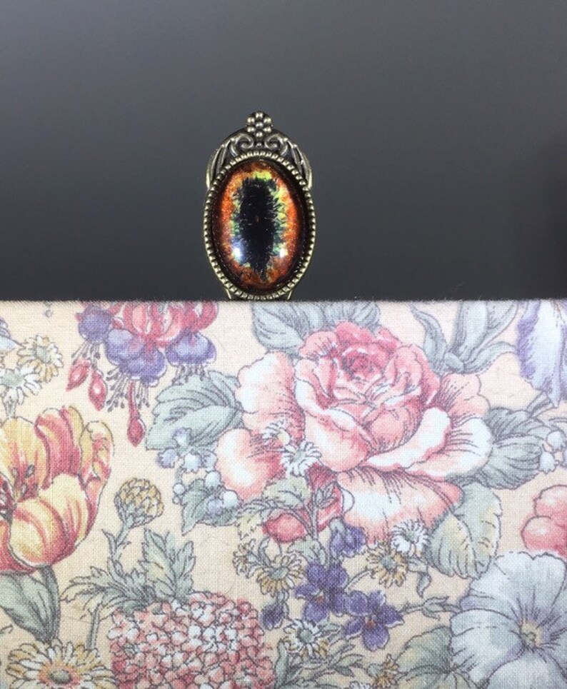 Hand Painted Dragon Eye Bookmark Orange/yellow, Book Lover Gift, Unique ...
