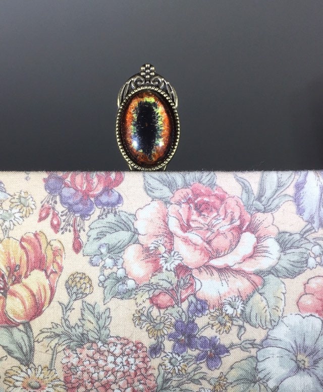 Hand Painted Dragon Eye Bookmark Orange/yellow, Book Lover Gift, Unique ...