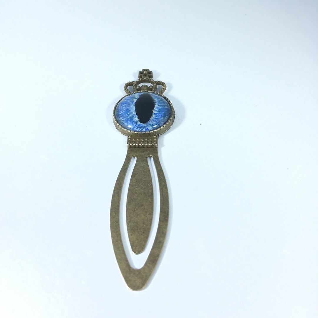Blue Dragon Eye, Hand Painted Dragon Eye Bookmark Blue, Book Lover Gift ...