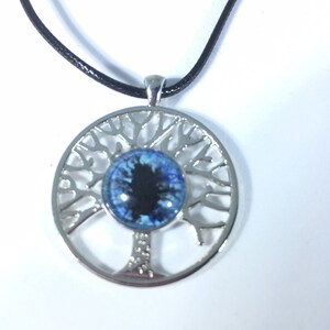 Silver Tree of Life Necklace, Gifts for Women, Blue Dragon Eye, Blue ...