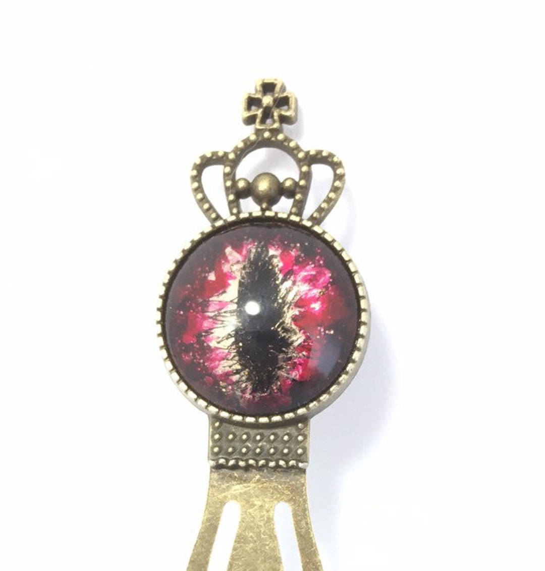 Hand Painted Dragon Eye Bookmark Red, Book Lover Gift, Unique Bookmark ...