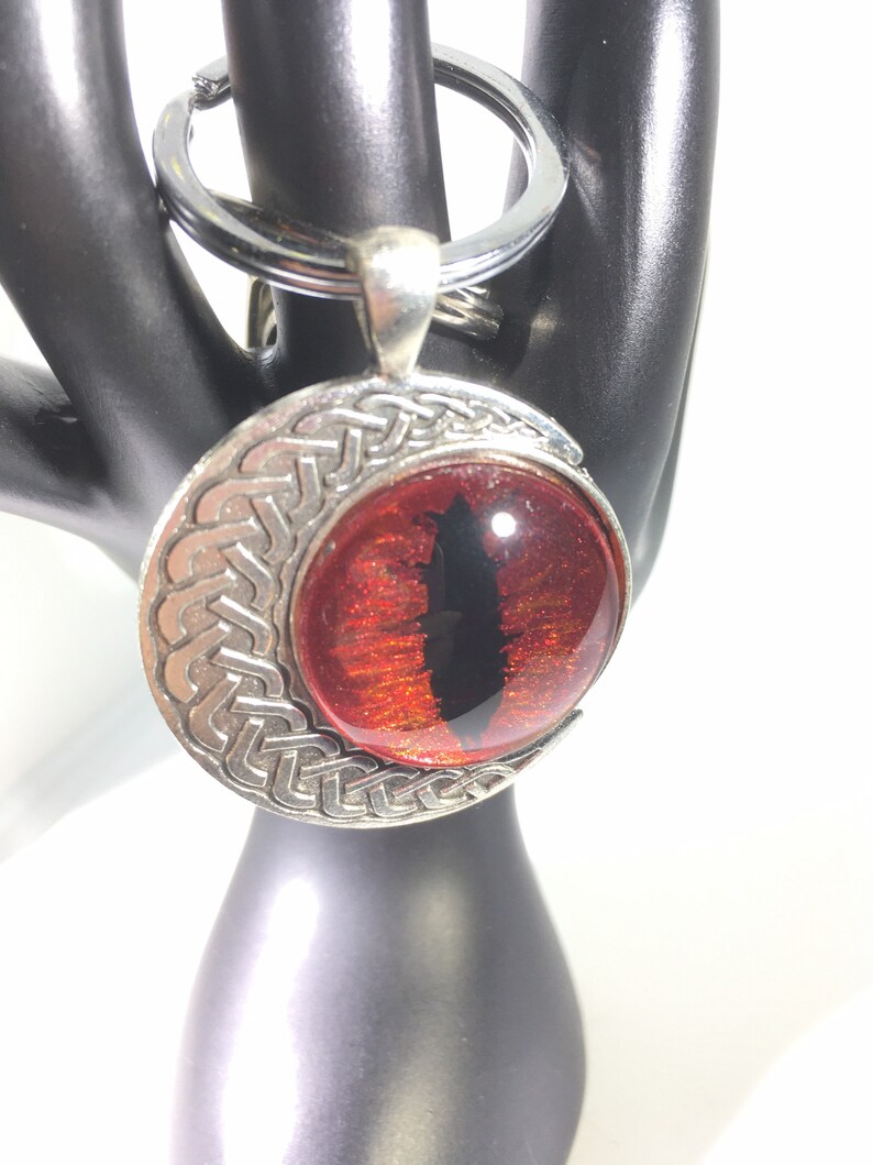 Dragon Eye Keychain, Hand Painted, Fantasy Keychain, Dragon Key Ring - Etsy