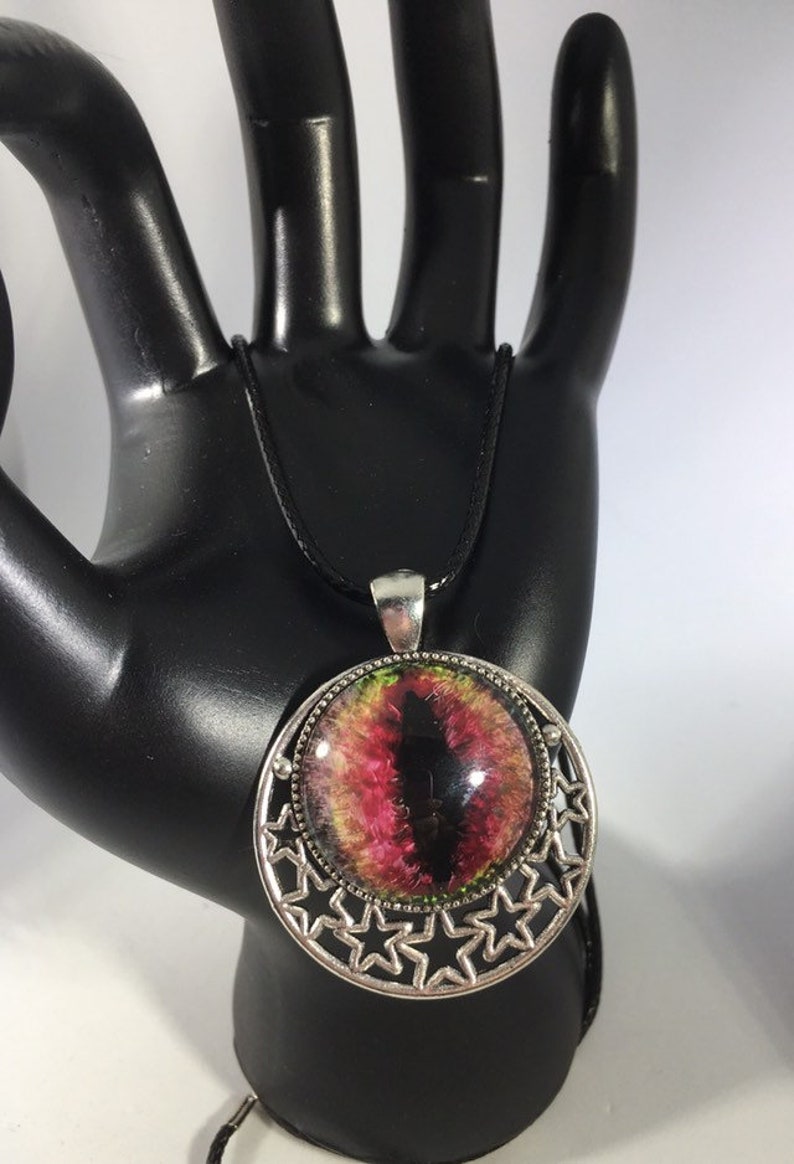 Hand Painted Dragon Eye Pendant Necklace - Etsy