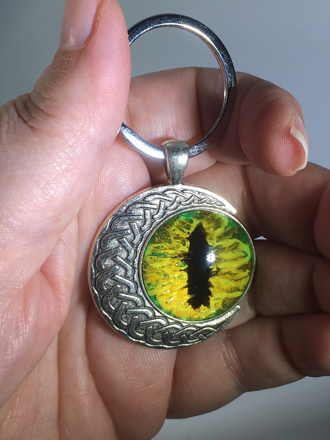 Handpainted Dragon Eye Keychain Fantasy Keychain Dragon Key - Etsy