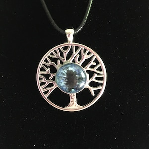 Silver Tree of Life Necklace, Gifts for Women, Blue Dragon Eye, Blue ...
