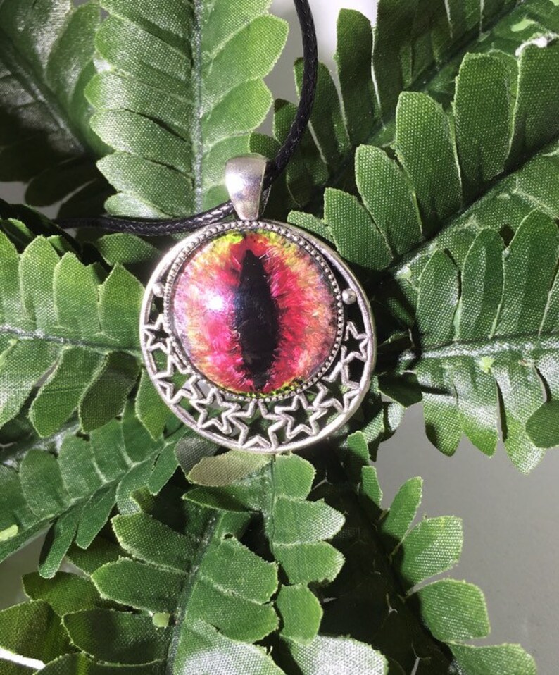 Hand Painted Dragon Eye Pendant Necklace - Etsy