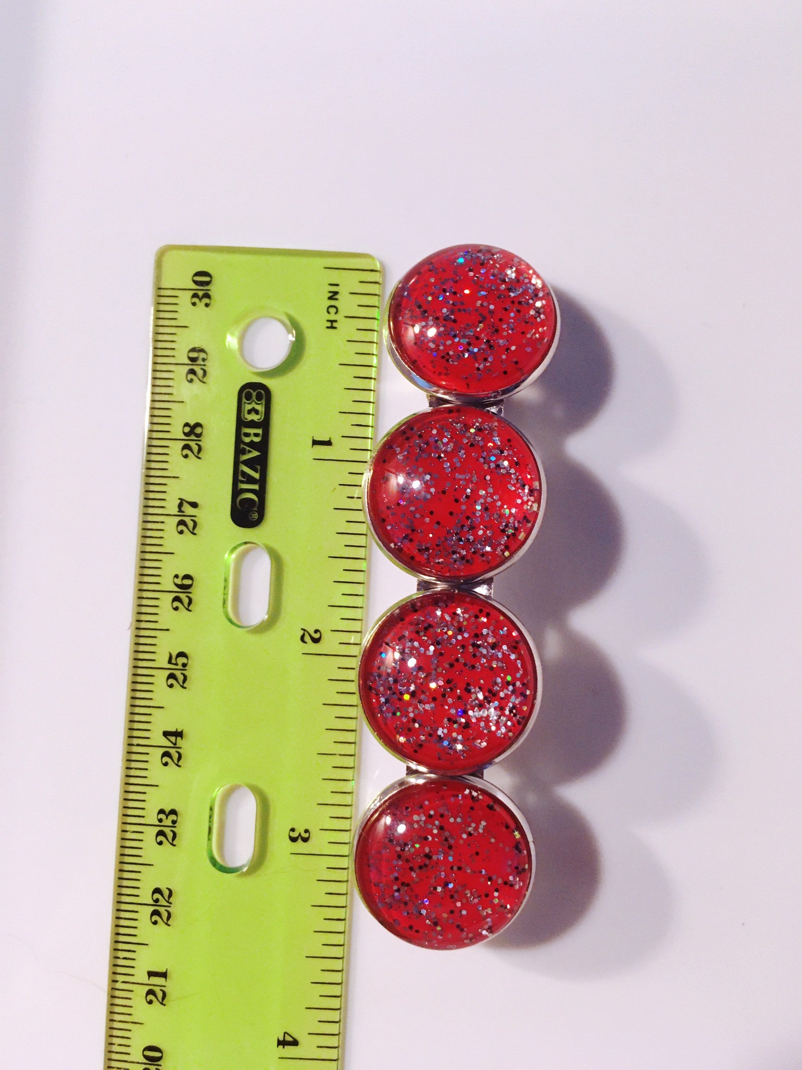 Red Barrette, Sparkle Barrette, Barrettes for Women, Barrettes for ...