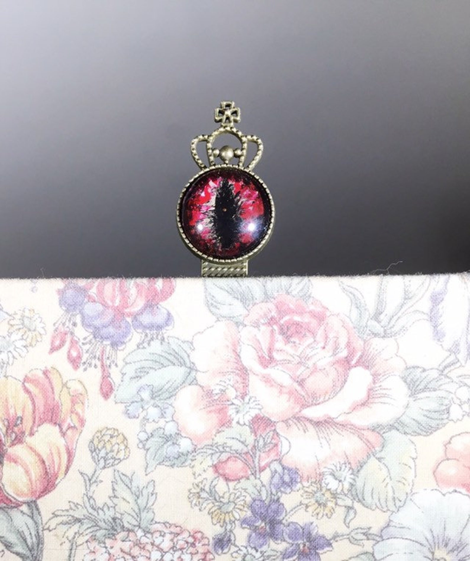 Hand Painted Dragon Eye Bookmark Red, Book Lover Gift, Unique Bookmark ...