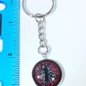 Hand Painted Dragon Eye Keychain Red, Fantasy Key Ring - Etsy