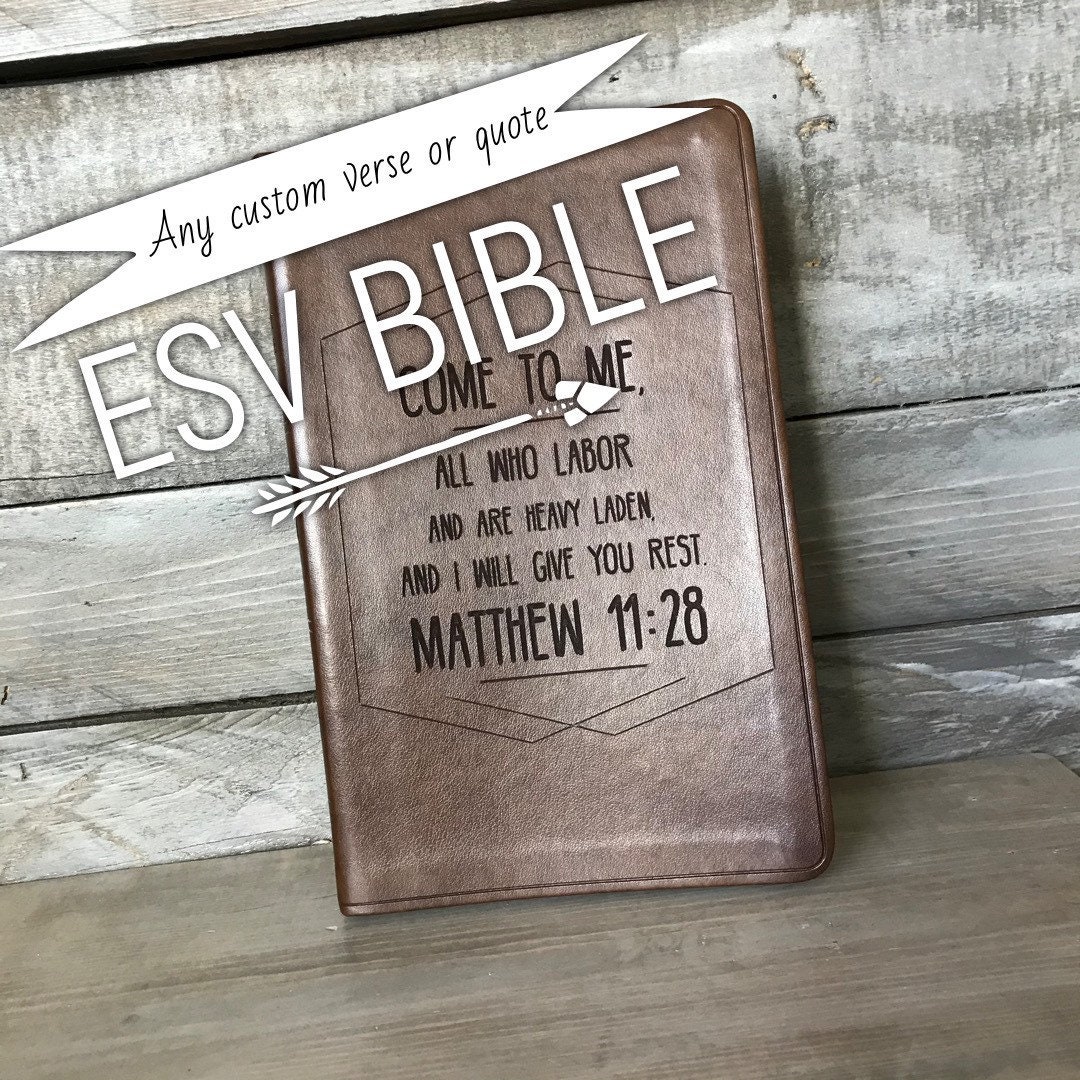 Custom Personalized Engraved ESV Bible - Etsy