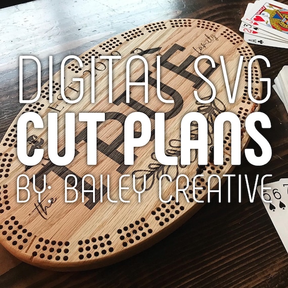 Digital Cut Plans Oval Cribbage Board and Peg Storage Slot | Etsy