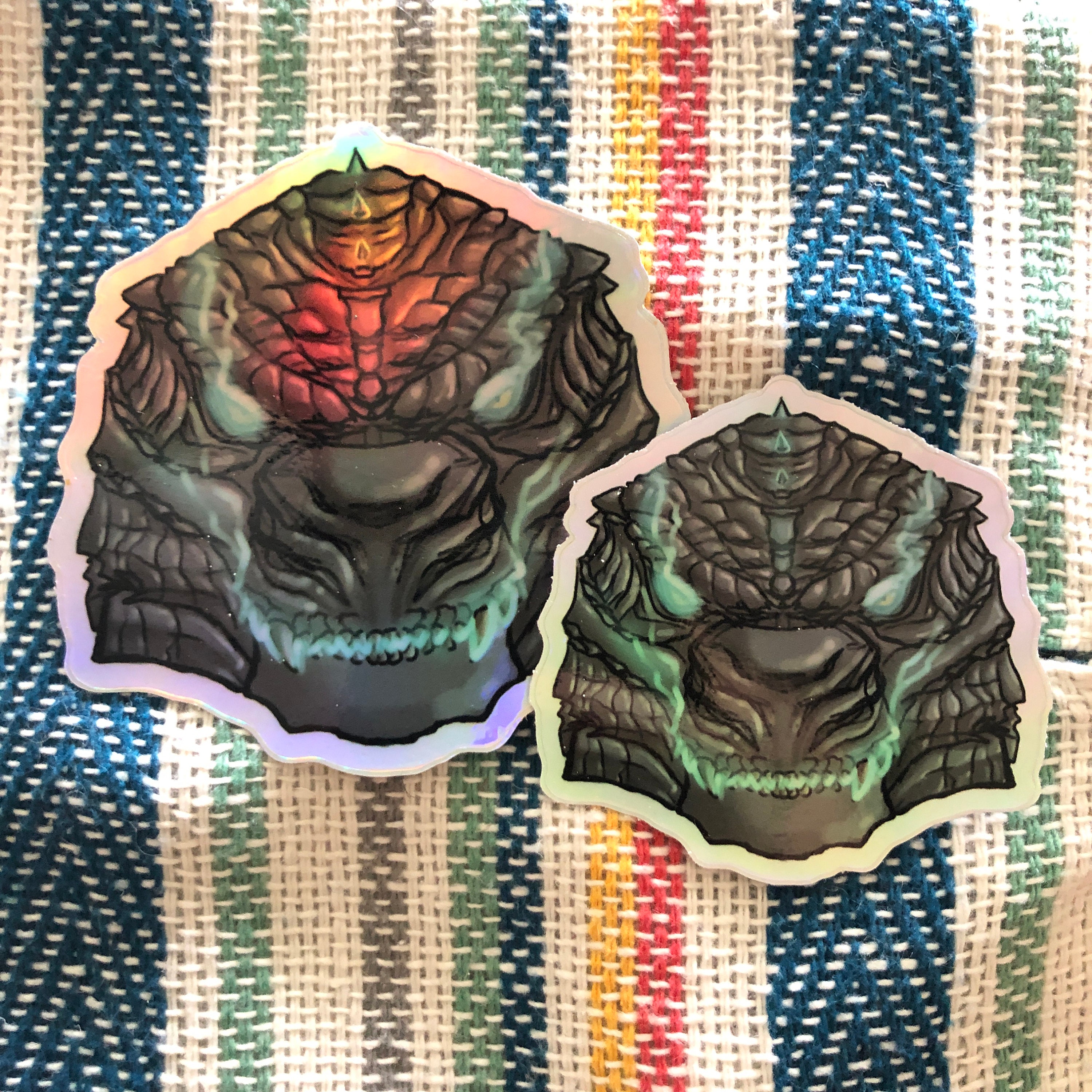 Holographic Godzilla Head Series - Etsy