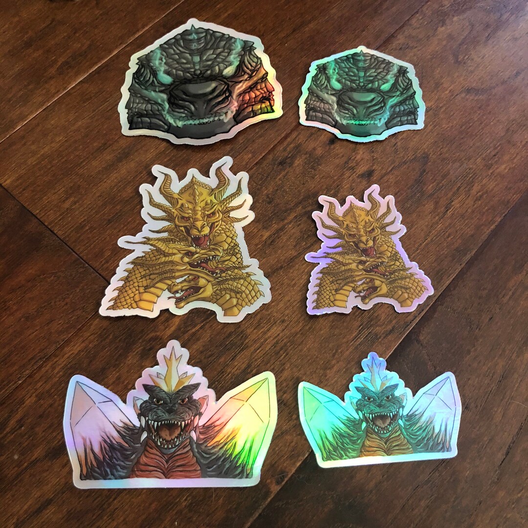 Holographic Godzilla Head Series - Etsy