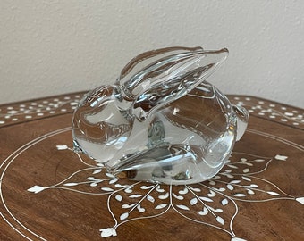 Glass Bunny Paperweight - Etsy