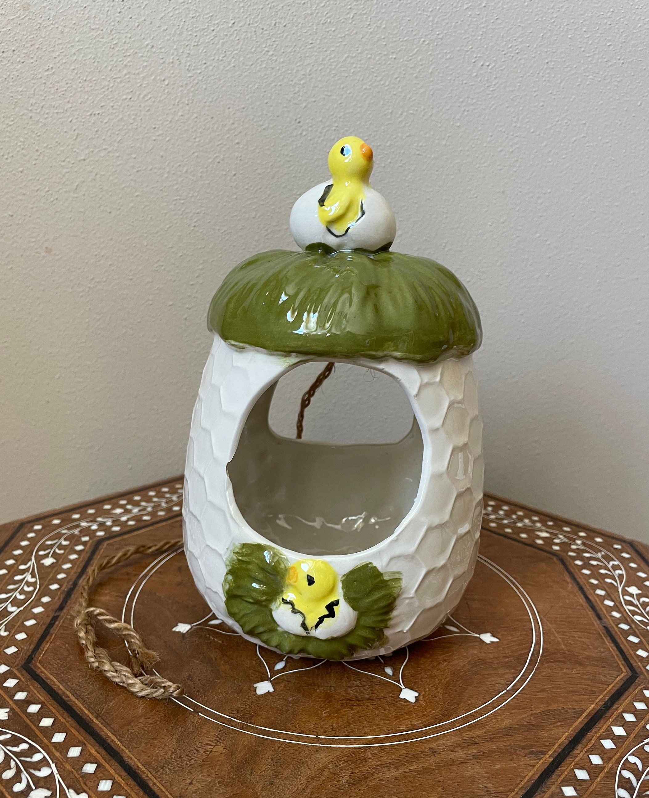 Vintage Hanging Planter Chicks Hen Eggs Green - Etsy