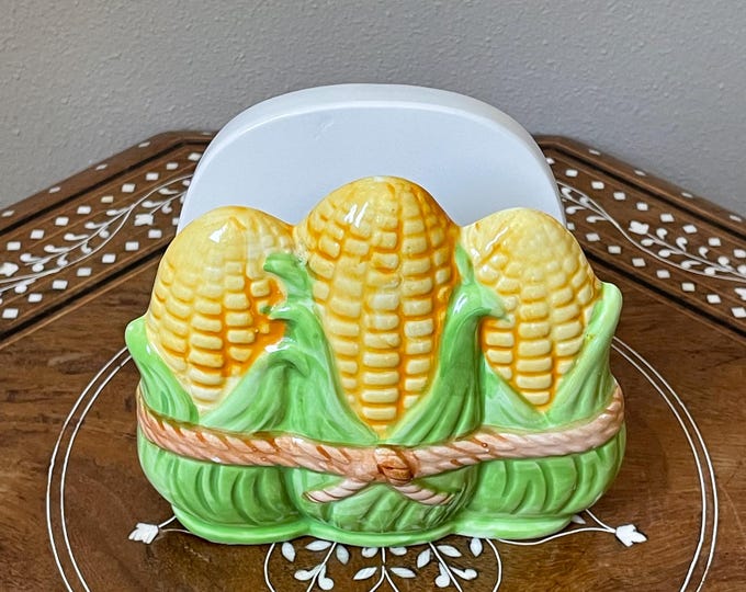 Vintage Ceramic Corn Napkin Holder - Etsy