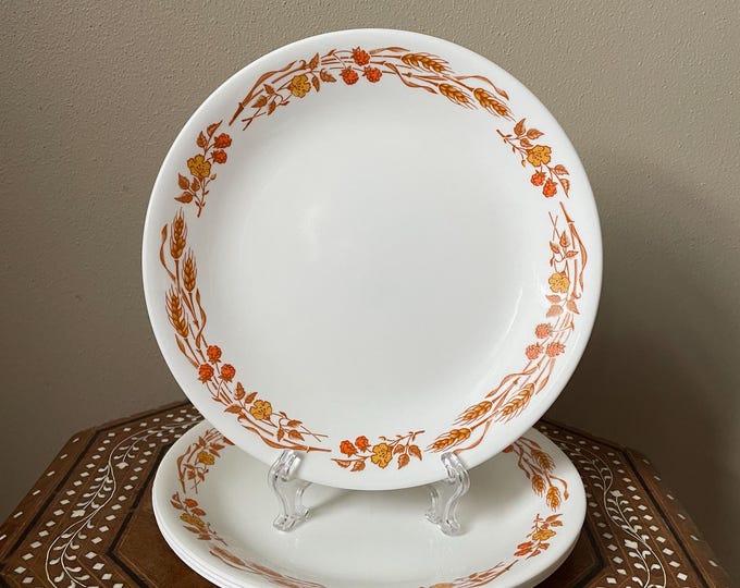 Vintage Corelle ‘harvest Home’ Set of 4 Salad/luncheon Plates - Etsy