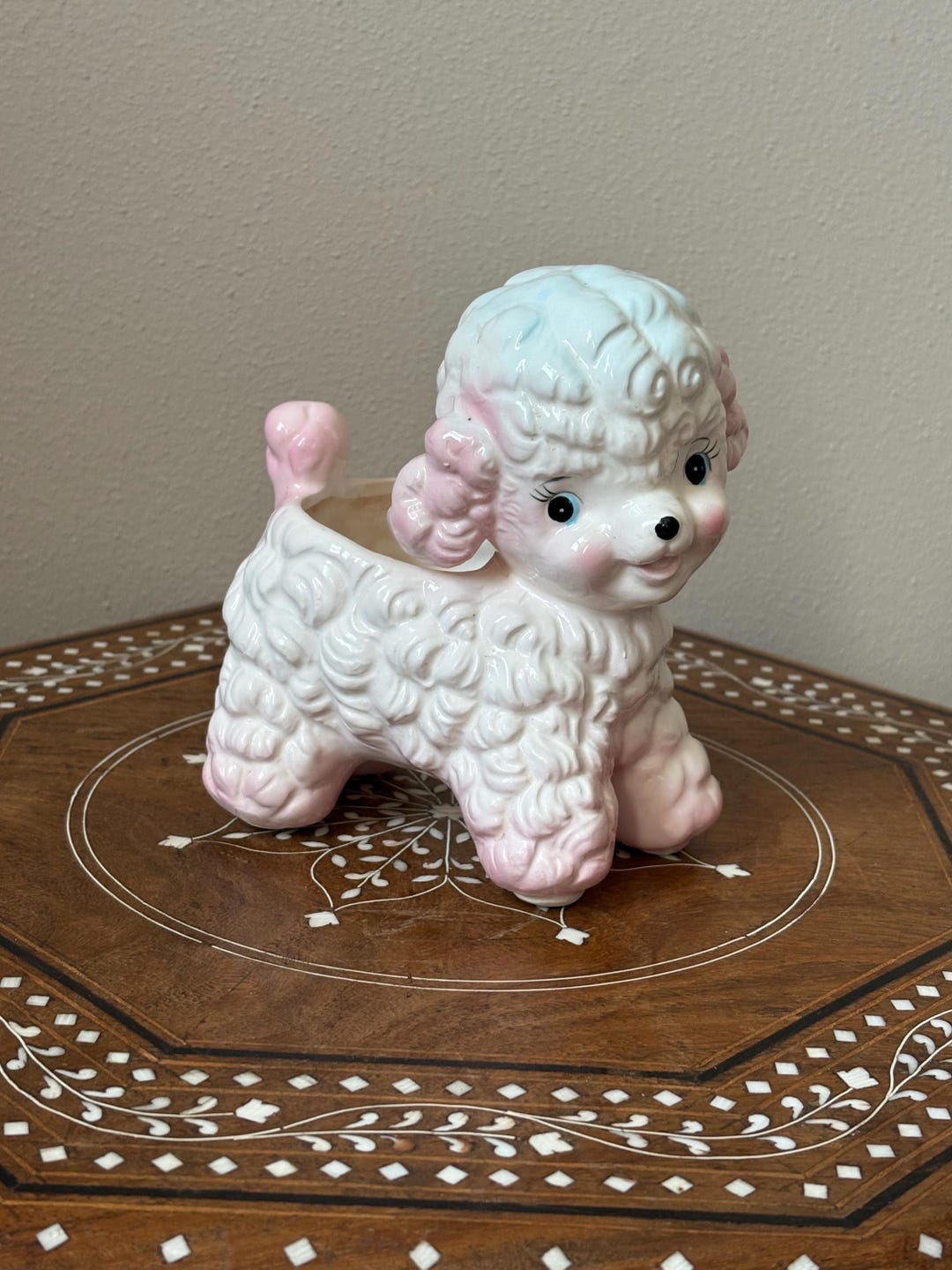 Vintage Relpo Lamb Planter Blue Pink Japan 1961 Samson Imports Co ...