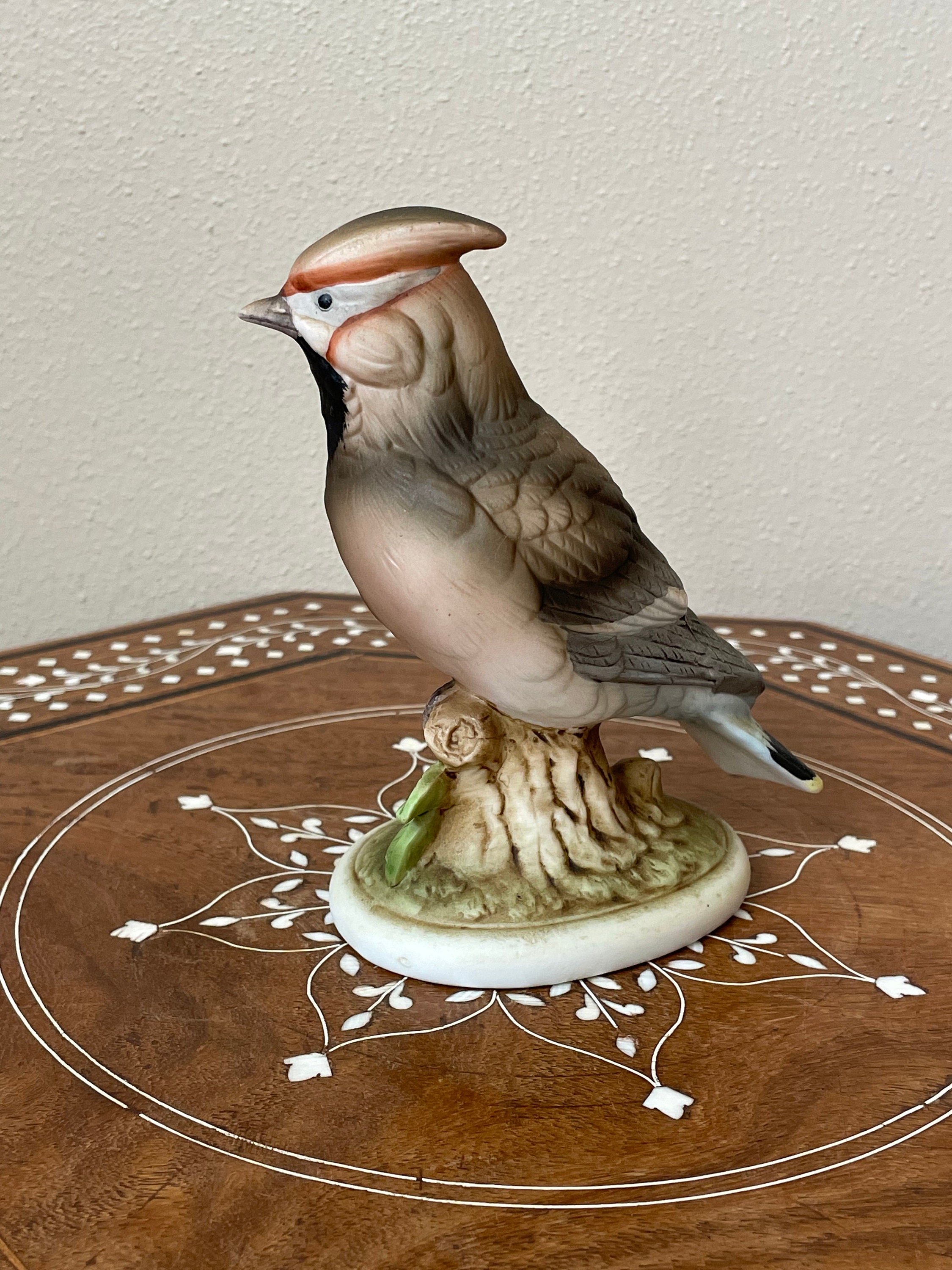 Vintage Lefton Bird Figurine waxwing KW 6609 - Etsy