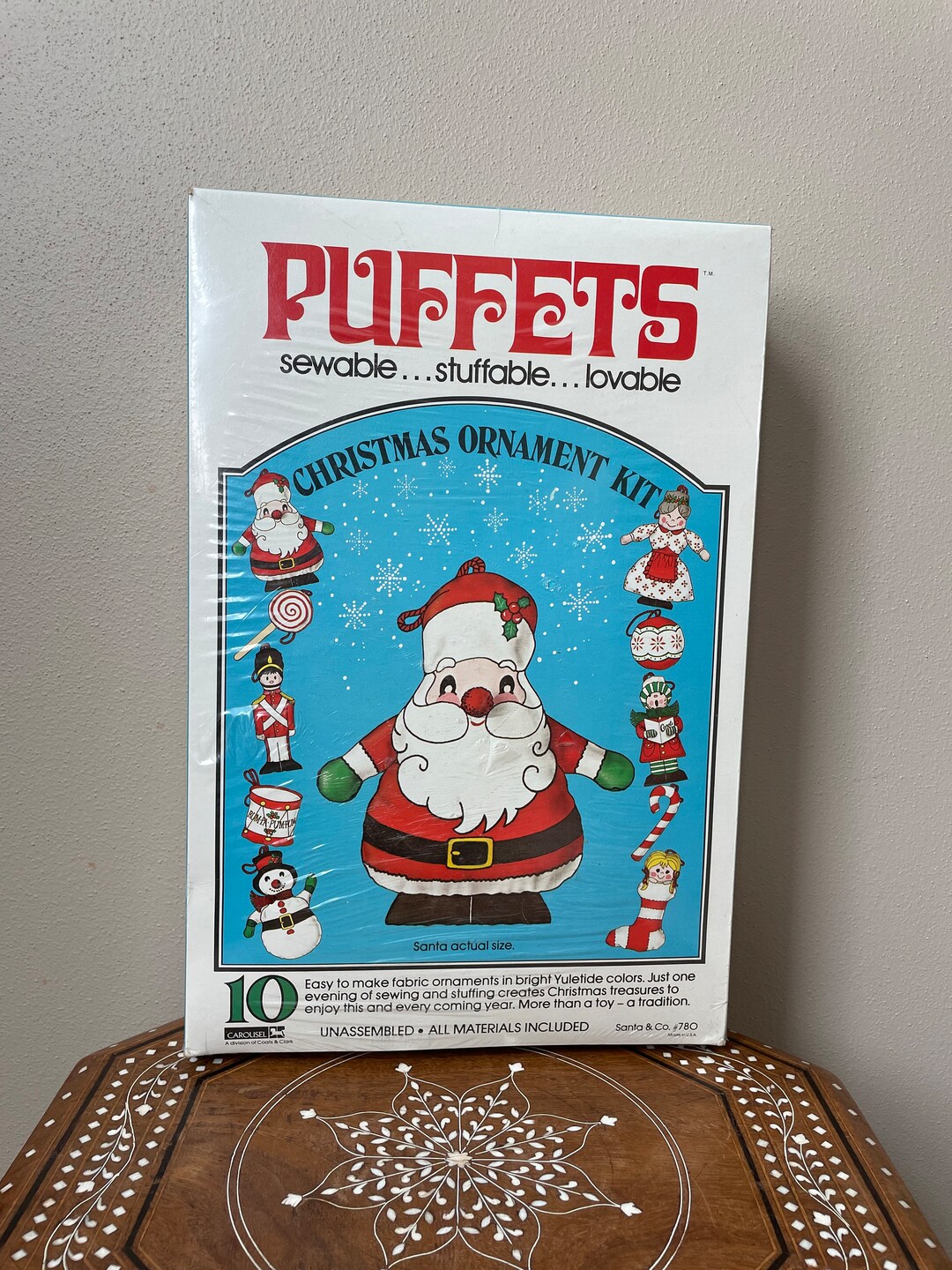 Vintage Christmas - Puffets Fabric Ornament Kit Carousel Santa & Co ...