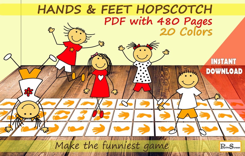 Hands and Feet Hopscotch: Printable Sensory Path Game (PDF) - Etsy