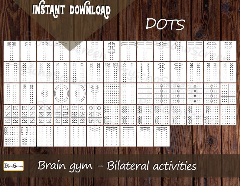 Brain Gym Worksheets Bundle With Dots: Coordination, Balance, Focus ...