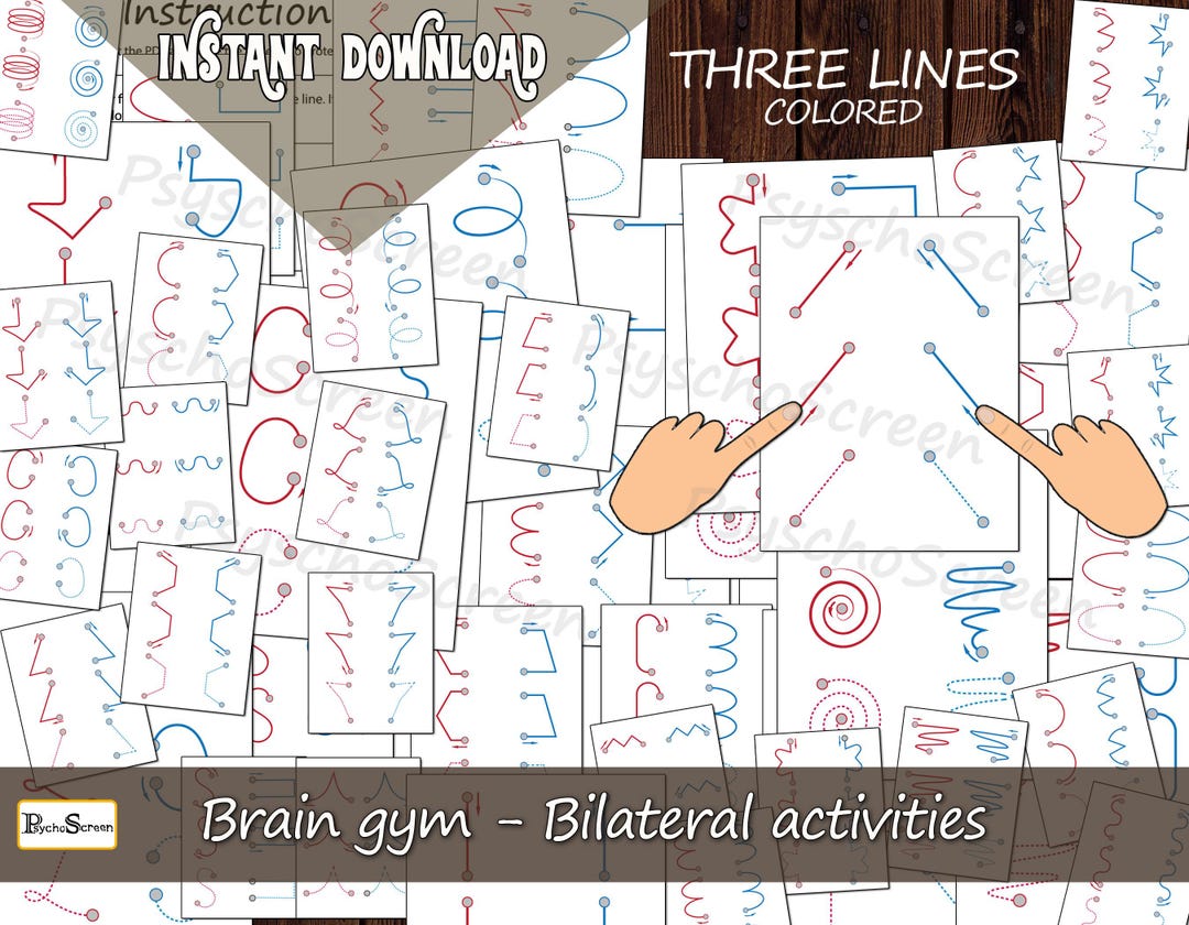 Brain Gym Drawing Worksheets, Preschool Bilateral Activity, Learning ...