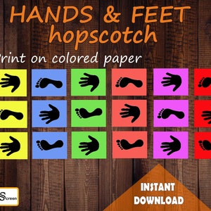 Hands & Feet Hopscotch Game: Boost Kids' Movement and Fun - Etsy