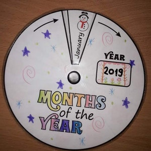 MONTHS of the Year Preschool Activity Printable Wheel, Circle, Spinner ...