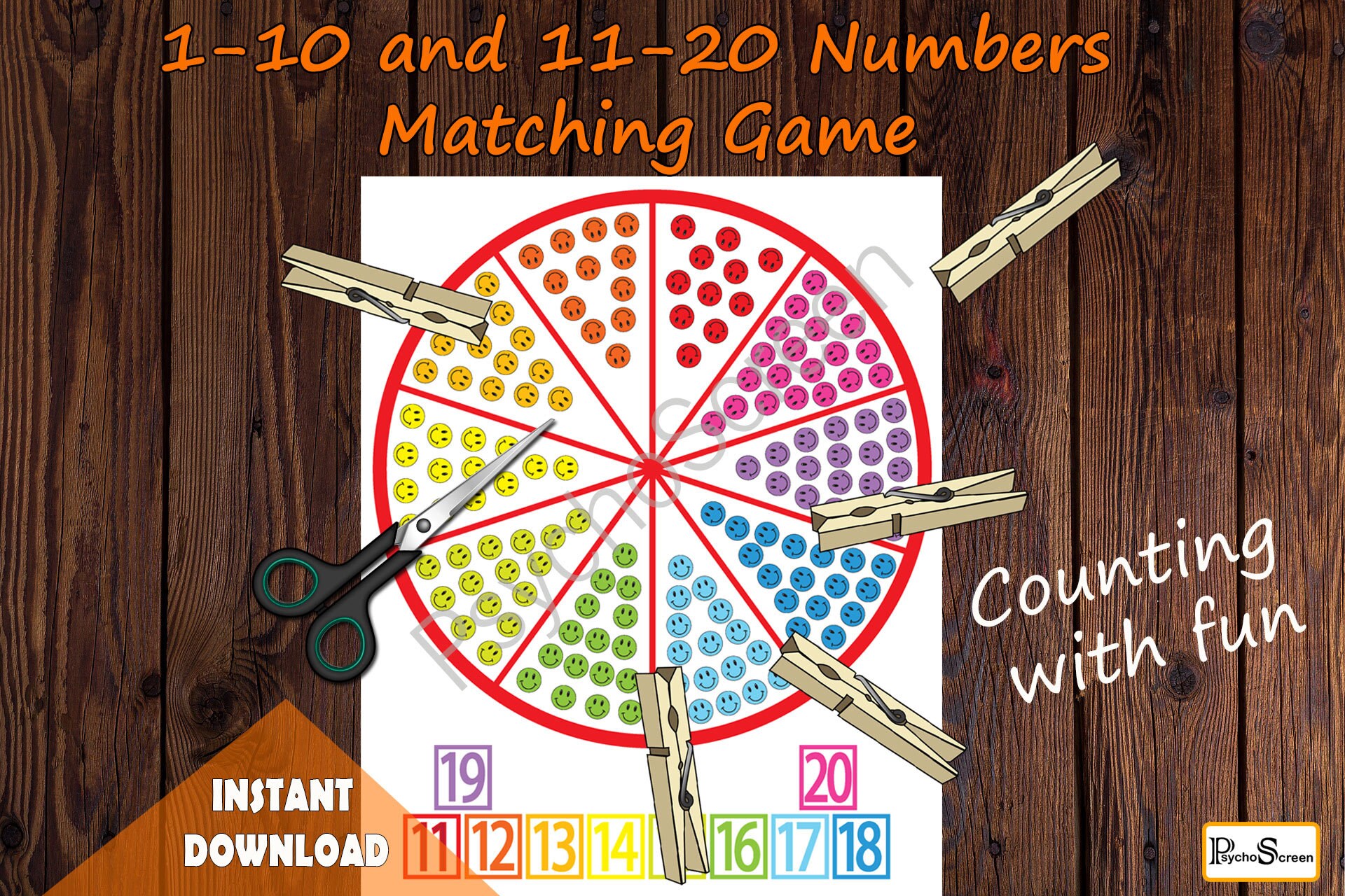 NUMBER MATCHING WHEEL 1-10 and 11-20 Numbers Sorting and - Etsy Canada