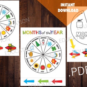 Make a Months Wheel for Kids in Your Classroom, Smart Board Calendar ...