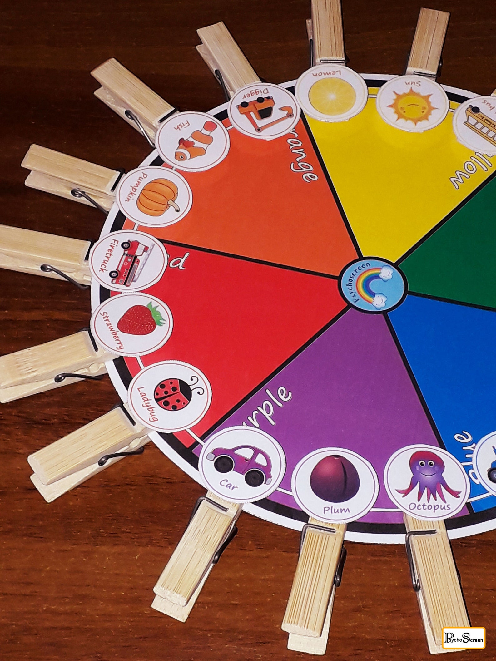 COLOR MATCHING WHEEL Learning the Colors With Wheel | Etsy