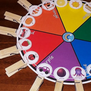 COLOR MATCHING WHEEL: Learning the Colors and Fine Motor Skills With ...