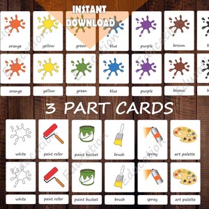 COLOR Unit Study MEGA Colors Bundle Set Printable Matching Game and 3 ...