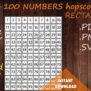 Numbers Hopscotch Sensory Path for Counting 1-100 Rectangles for Feet ...