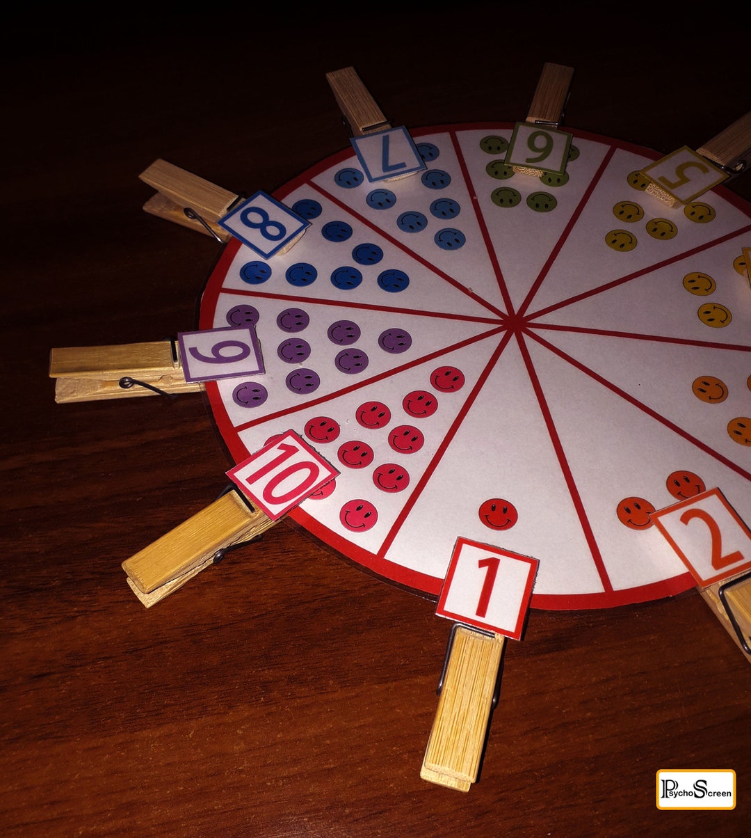 Number Matching Wheel Game: Montessori Learning Materials (digital ...