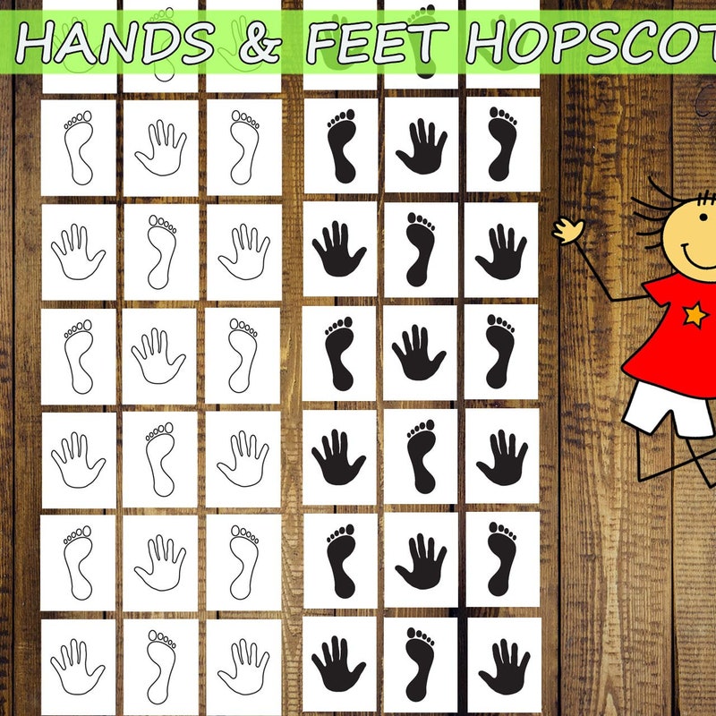 Hands and Feet Hopscotch - Etsy
