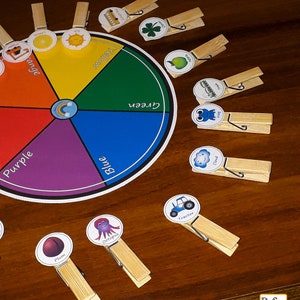 COLOR MATCHING WHEEL: Learning the Colors and Fine Motor Skills With ...