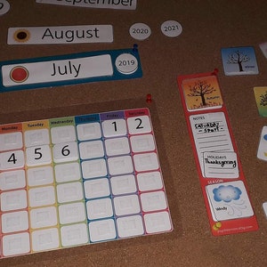 Smart Board KIDS CALENDAR Month Number Months Year - Etsy
