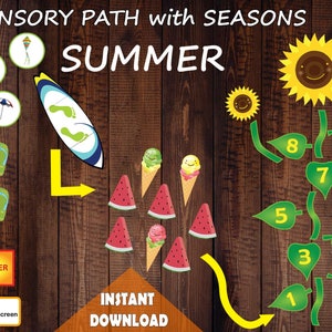 FOUR SEASONS in Sensory Path - Winter, Spring, Summer, Autumn - Floor ...