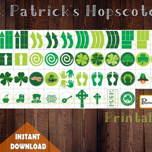 St. Patrick's Day Sensory Path - Green Clover Clipart - Printable Floor ...