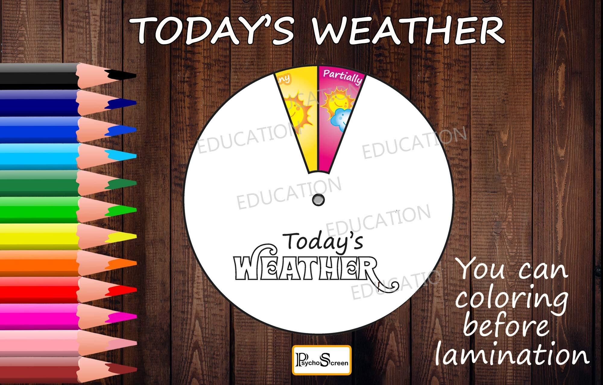 WEATHER WHEEL Chart and Cards Weather Circle Game - Etsy
