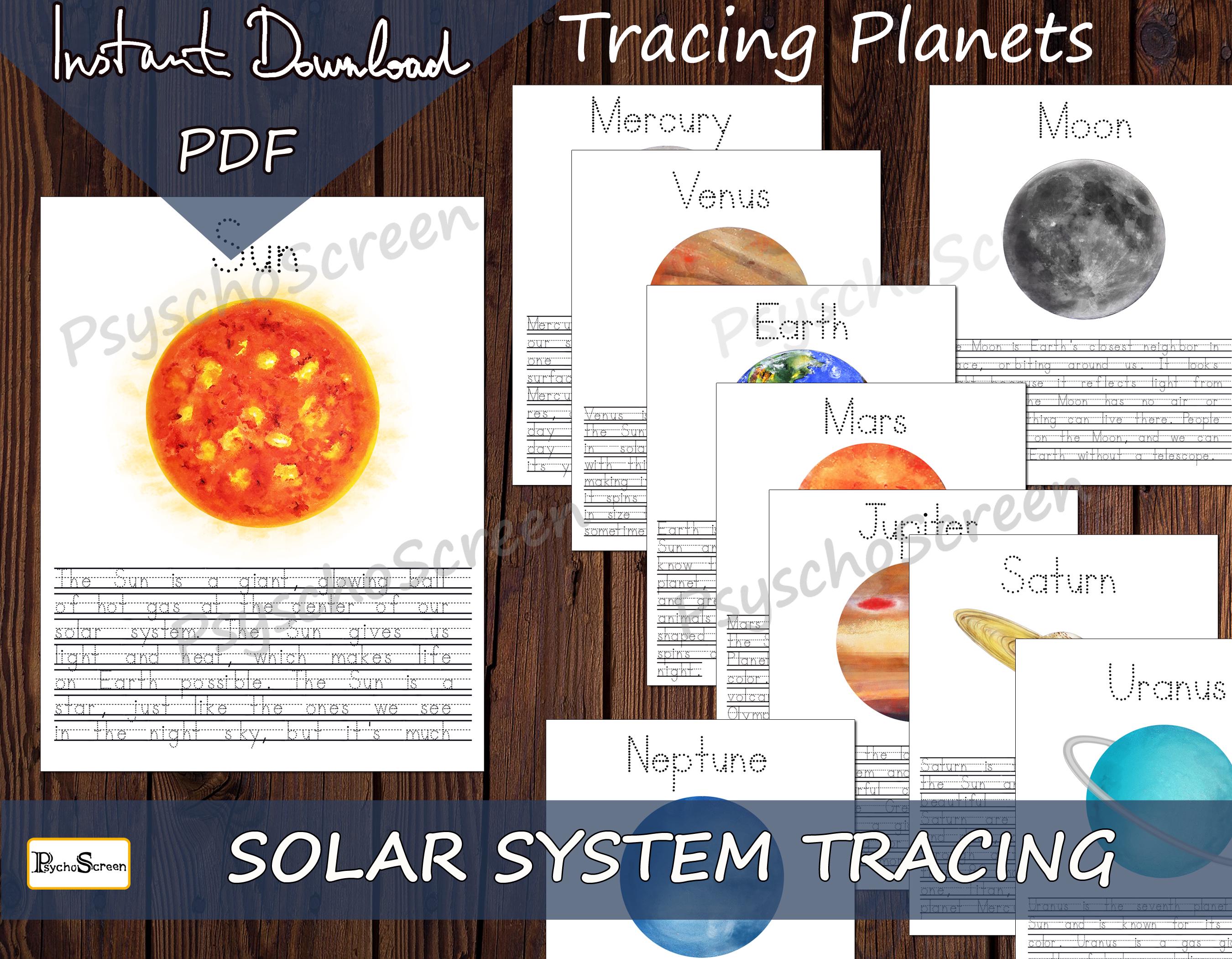 SOLAR SYSTEM PLANETS Posters, Hanging Planets, Worksheets (letters ...